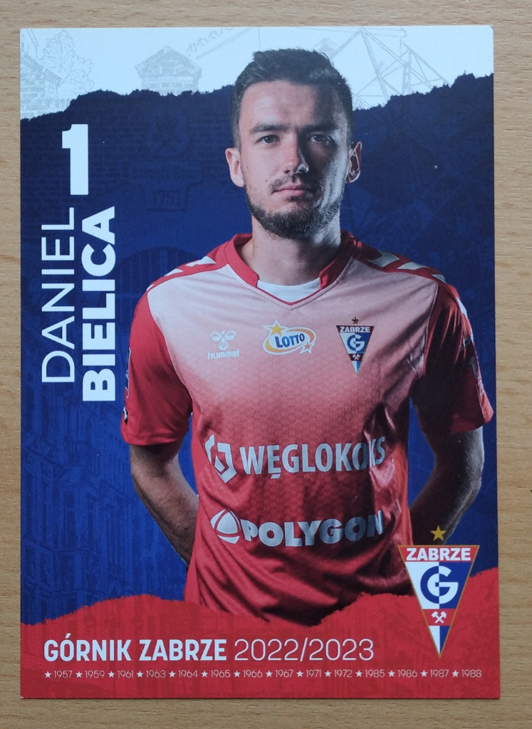 Oficjalna karta Górnik Zabrze 22 23 Daniel Bielica | Olsztyn | Kup ...