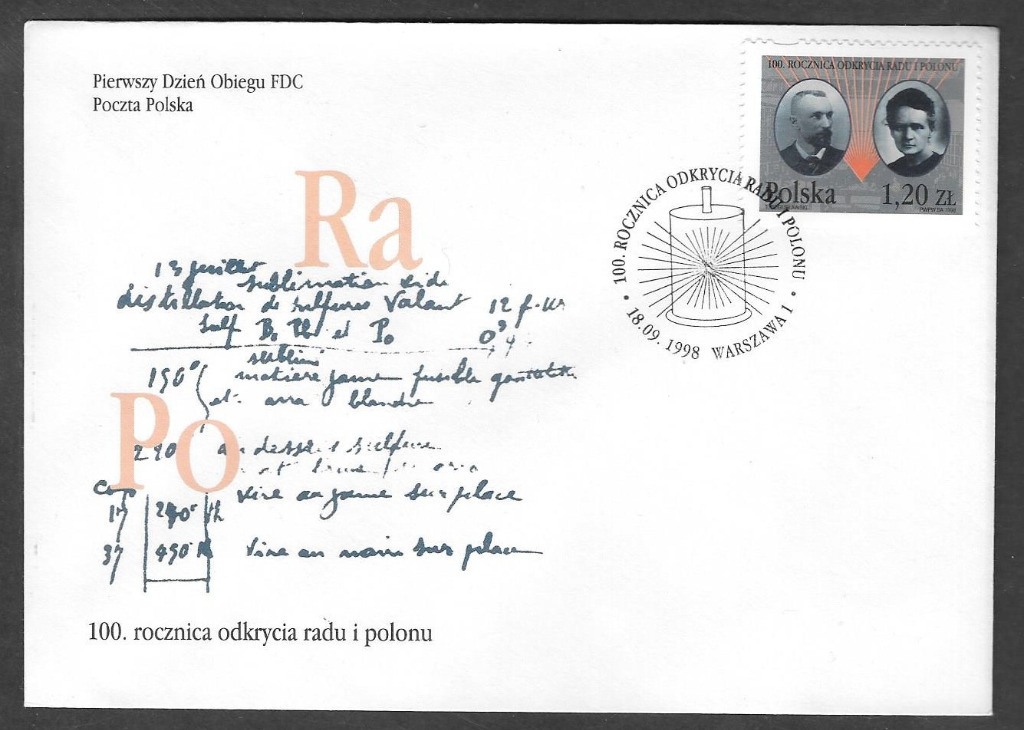 FDC 3578 Pierre Curie M Skłodowska Curie Rad i Polon | Kraków | Kup ...