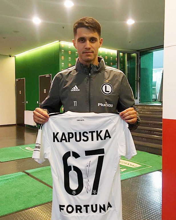 Bartosz Kapustka – koszulka z autografem Legia | Warszawa | Licytacja na Allegro Lokalnie