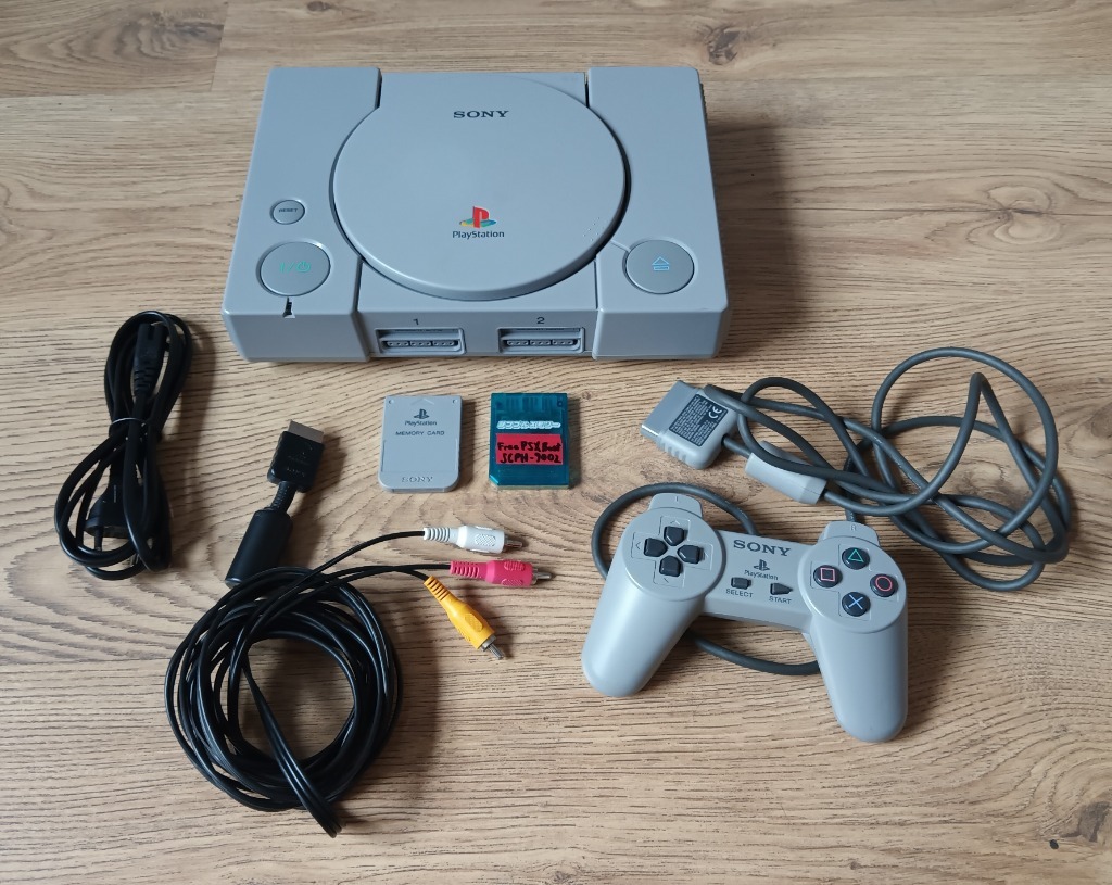 PS1 PSX pierwsze PlayStation pad karta kable AV FreePSXBoot | Wrocław ...