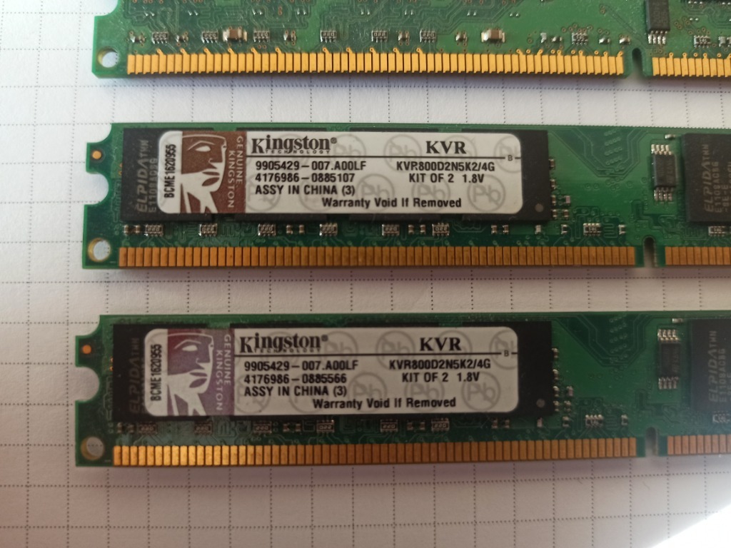 Pamięć Ram DDR2 4GB/kość Kingston KVR800D2N5K2/4G | Koło | Kup teraz na ...