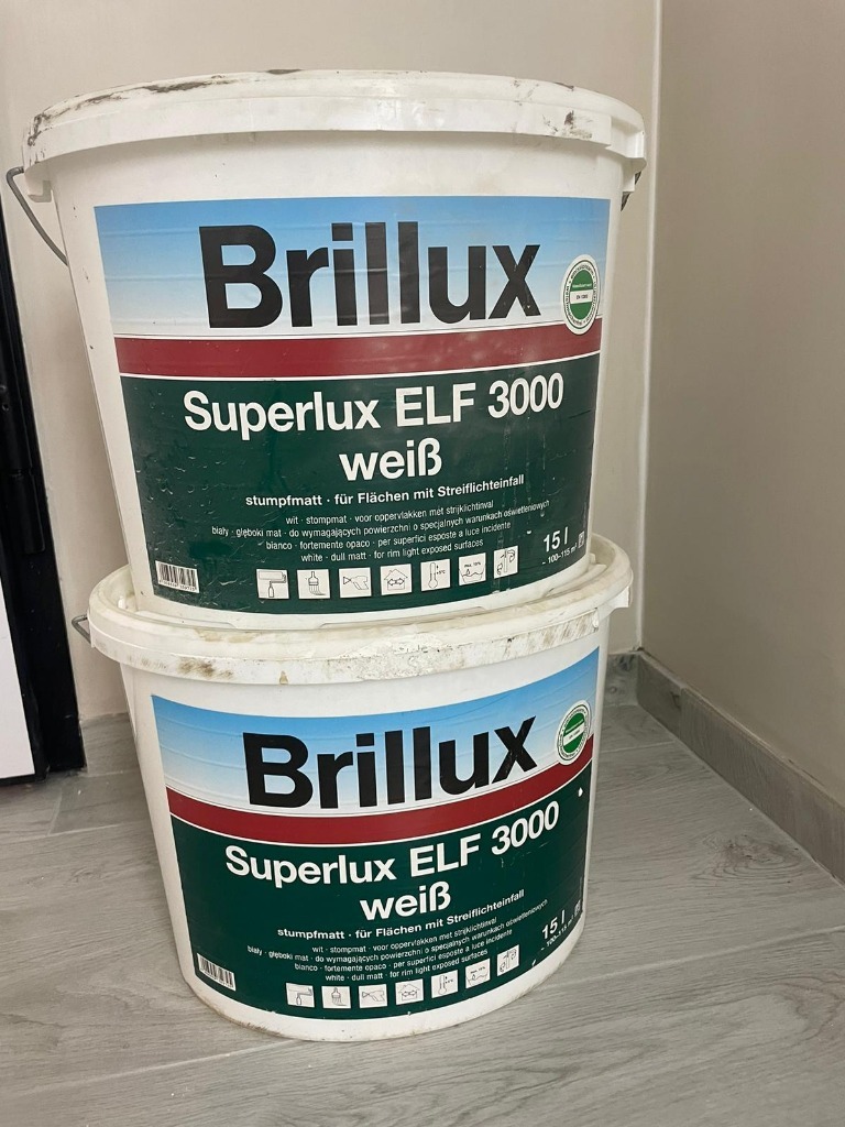 Farba Biała BRILLUX SUPERLUX ELF 15l x 3 | Warszawa | Ogłoszenie na ...