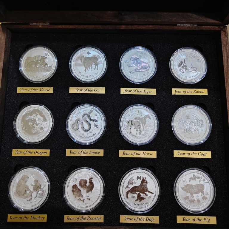 LUNAR II 2 komplet 2008 2019 12 x 1oz Ag | Ostrołęka | Kup teraz na ...