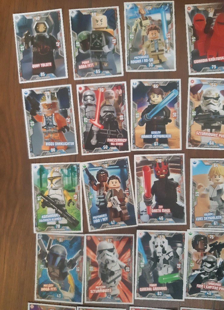 karty LEGO STAR WARS - kpl. 33 szt. | Oborniki | Kup teraz na Allegro ...