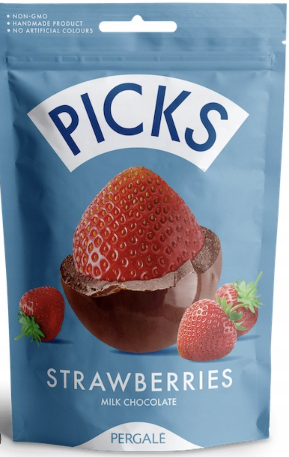 Pergale Picks Truskawki w mlecznej czekoladzie 90g | Jastrzębie-Zdrój ...