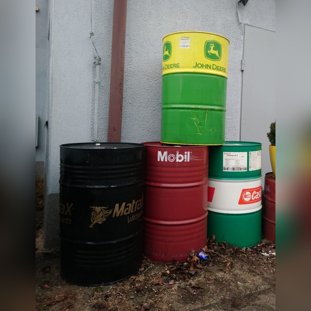 Beczka metalowa 208L po oleju (200L) | Łódź | Kup teraz na Allegro Lokalnie