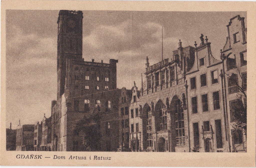 Pocztówka Gdańsk Dwór Artusa i Ratusz | Gdynia | Kup teraz na Allegro ...