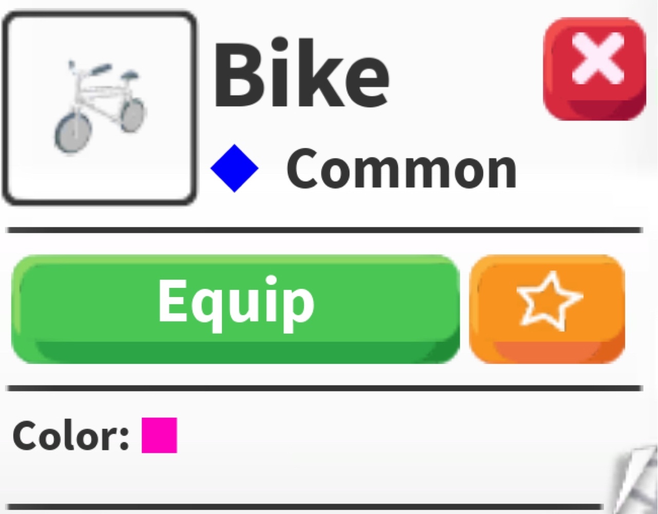 Bike rower adopt me Roblox dodatek kategoria pojazdy | Poronin | Kup ...