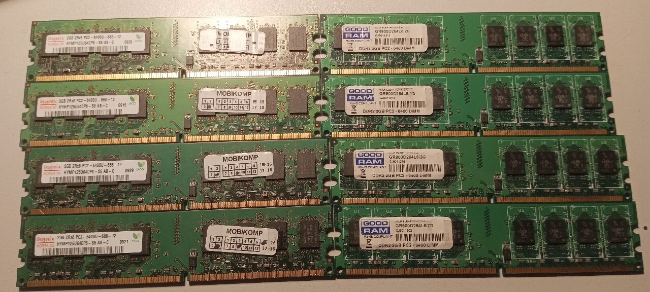 Ram hynix Good Ram 8 sztuk kość po 2 gb | Mława | Kup teraz na Allegro ...