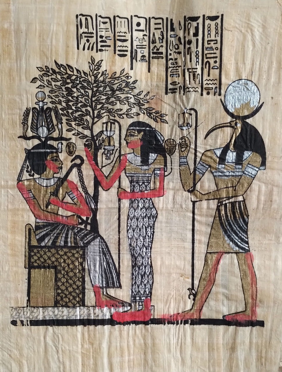 Obraz papirus oryginalny z Egiptu 42x32cm | Grzybowo | Kup teraz na ...