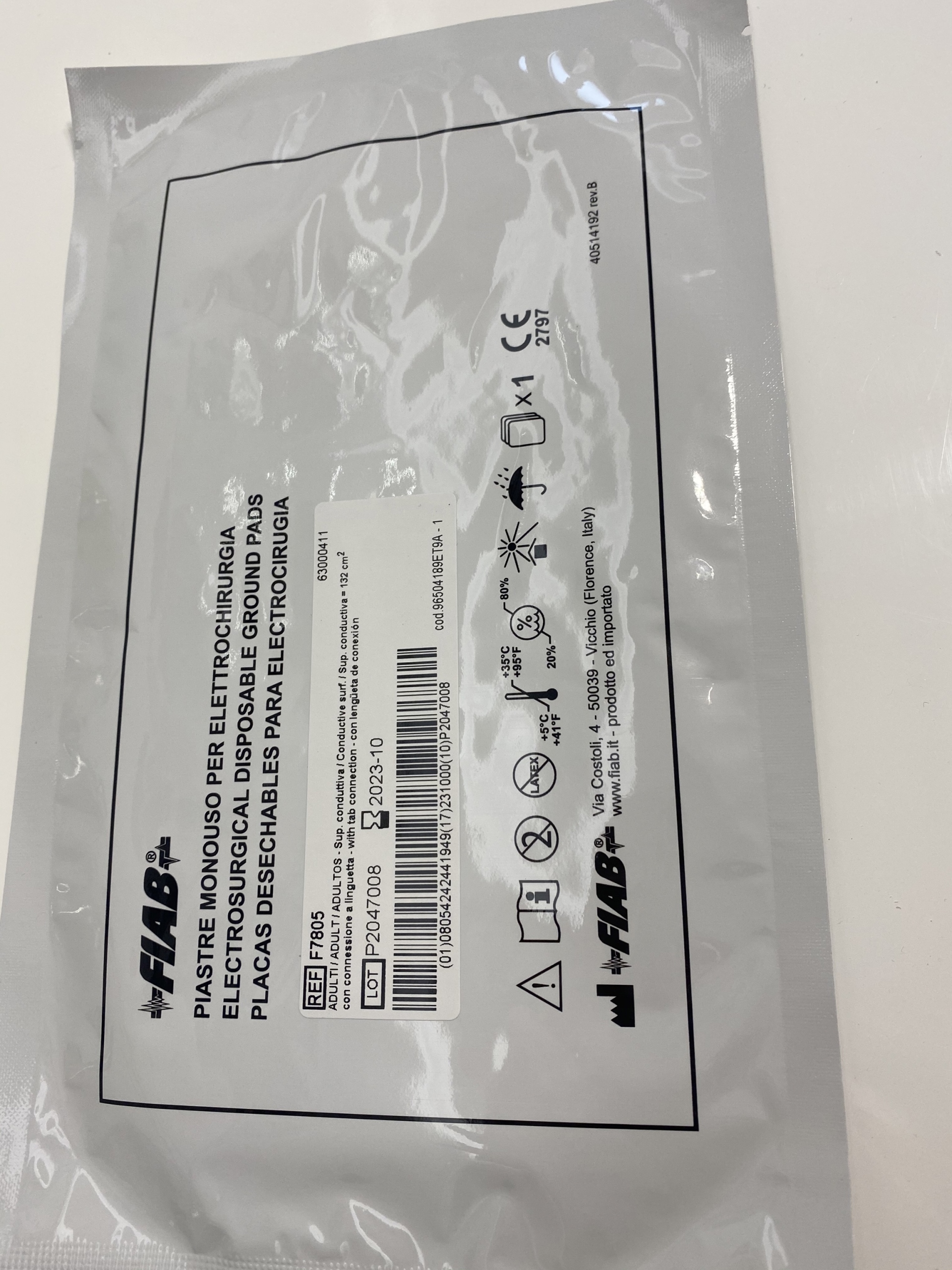 Elektroda bierna FIAB F7805- 132cm2, Adult, | Rawicz | Kup teraz na ...