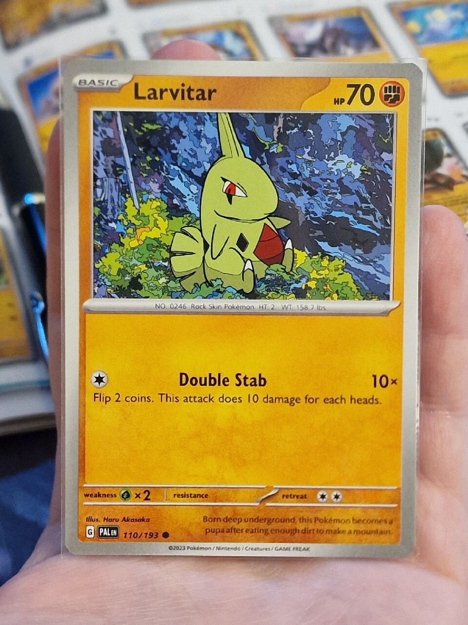 Karta Pokemon Larvitar PAL 110 Paldea Evolved | Gdańsk | Kup teraz na ...