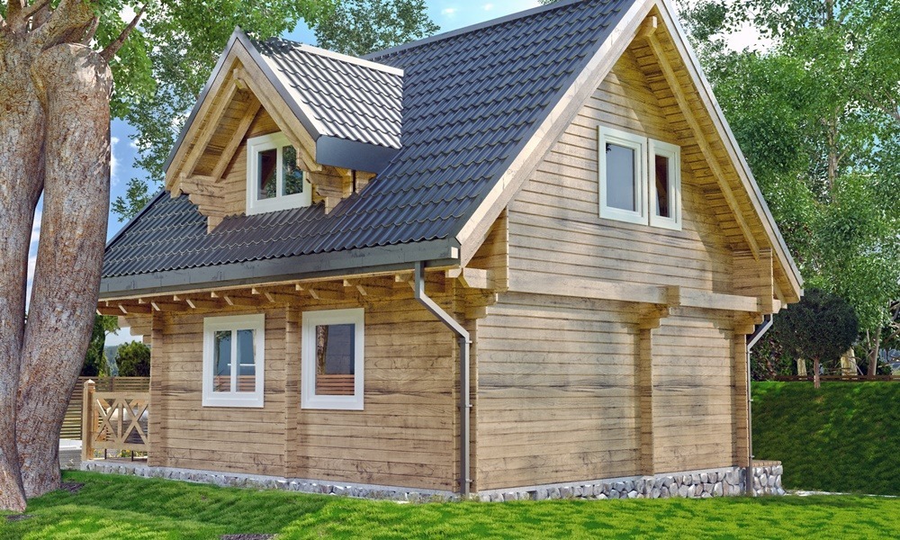 DOM DREWNIANY/Z BALI CAŁOROCZNY LIZBONA 70m2 | Miłosław | Kup teraz na ...