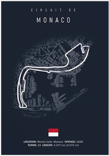 Tor wyścigowy F1 MONACO Plakat płótno 30 x 45 | Brzeg Dolny | Kup teraz na Allegro Lokalnie