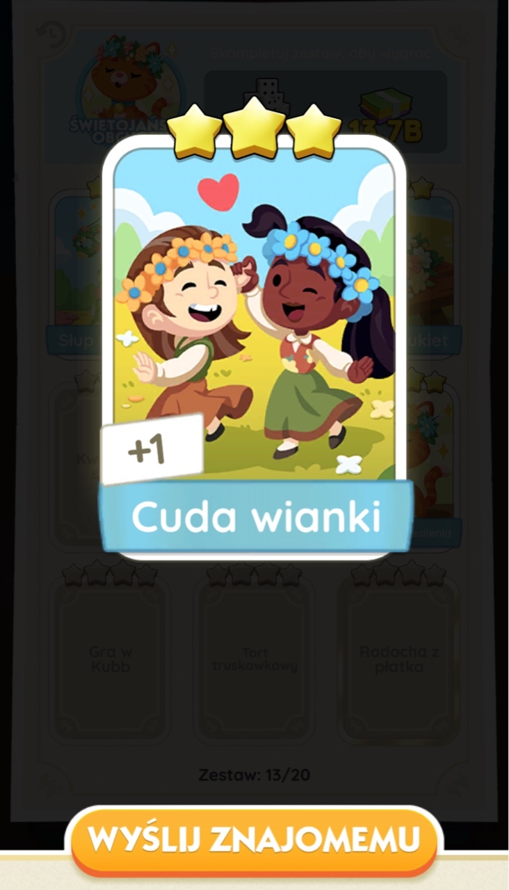 Monopoly GO Karta Naklejka „Cuda wianki” set 13 | Prostki | Kup teraz ...