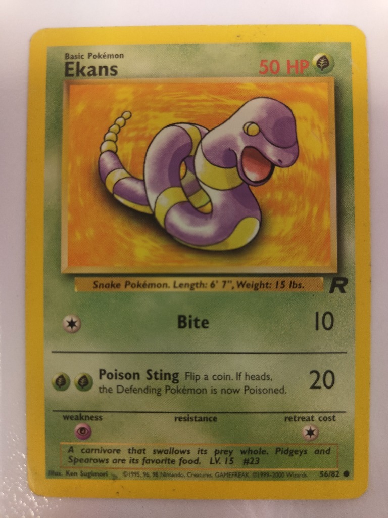 Pokemon Karta TCG ekans 56/82 Team Rocket | Izdebno Kościelne | Kup ...