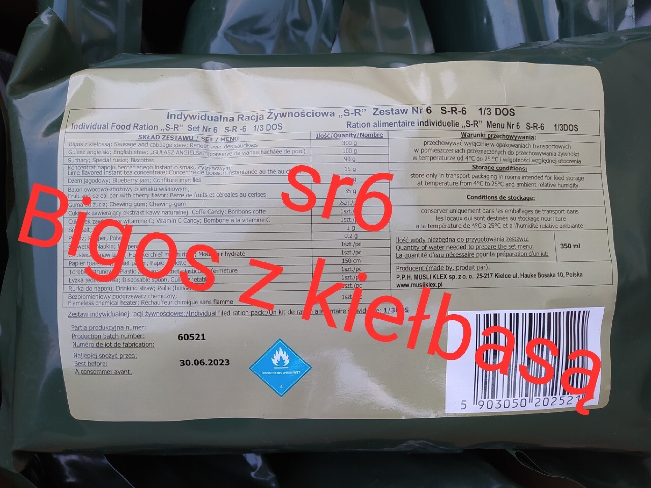 Racja Żywnościowa Śr 6 - Niska cena na Allegro.pl