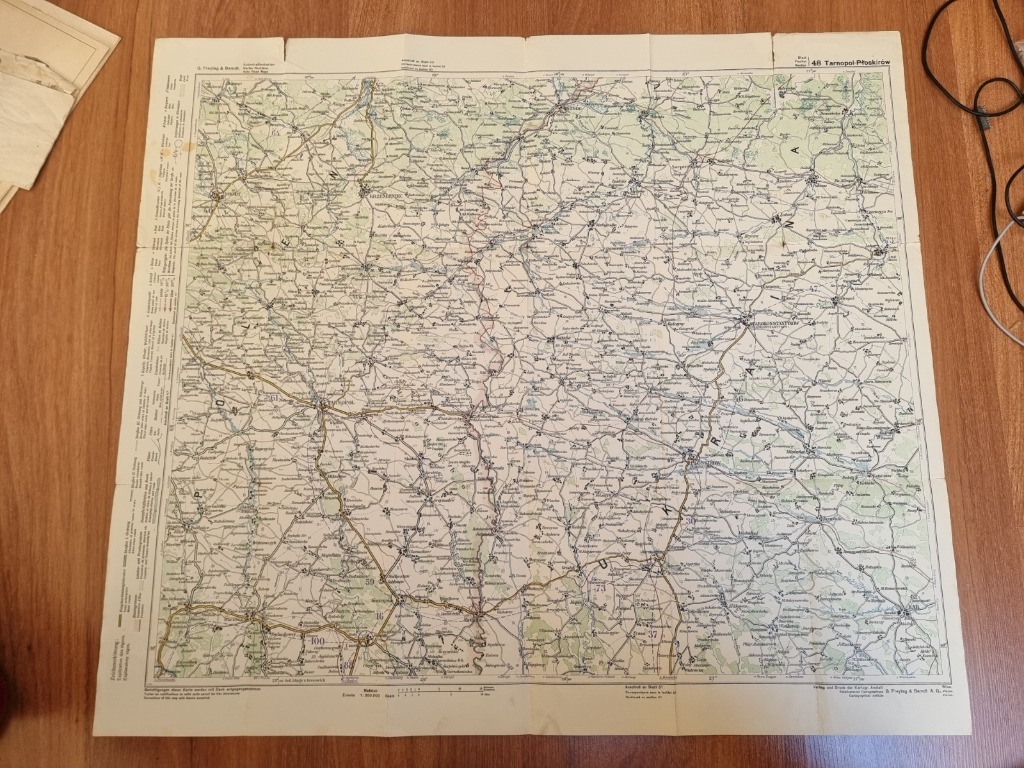 Mapa Tarnopol Płoskirów z czasów II wojny światowej | Zielona Góra ...