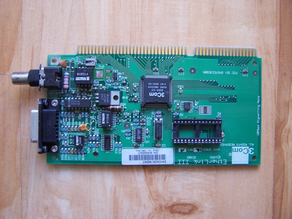 Bardzo stara Karta sieciowa 3Com EtherLink III 3C509 ISA | Tarnobrzeg ...