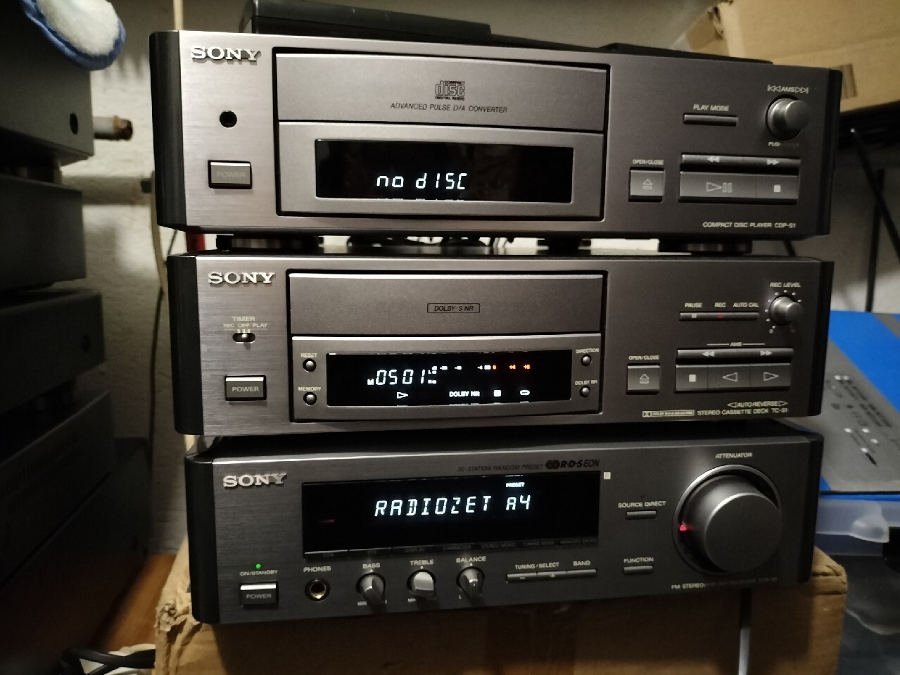 Wieża MIDI Sony ES LaScala S1 strs1 cdps1 tcs1 pilot kolumny Japan ...