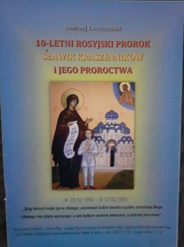 10-letni rosyjski prorok Sławik Kraszennikow | Kędzierzyn-Koźle | Kup ...