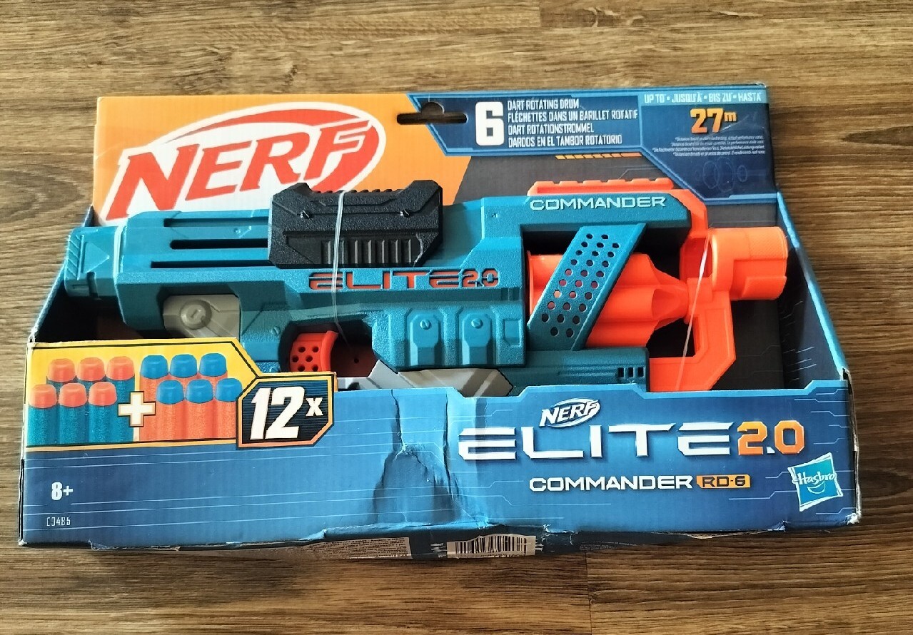 Karabinek NERF Elite 2 0 Commander RD6 | Łódź | Kup teraz na Allegro ...