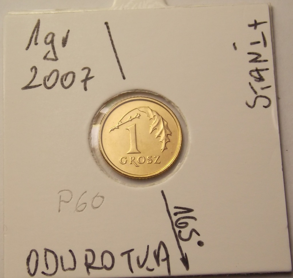 1 gr 2007 r ODWROTKA 165 z woreczka P61 saszetka grosików 2007 | Krajenka | Kup teraz na Allegro ...