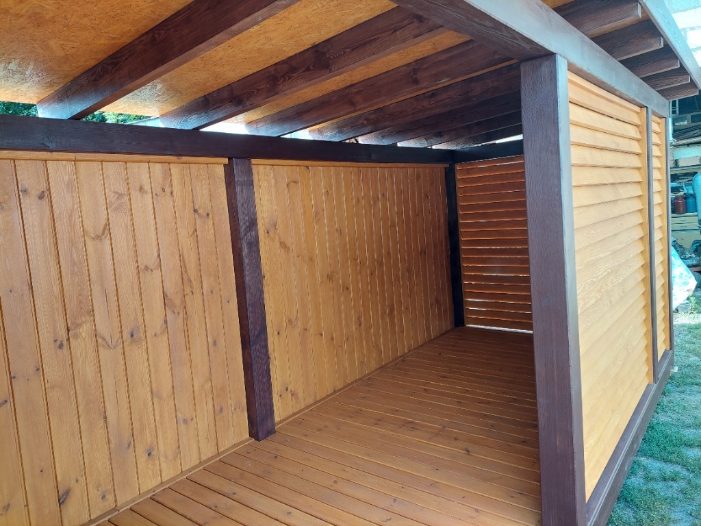 Wiata drewniana z pomieszczeniem gospodarczym | Rostarzewo | Kup teraz ...