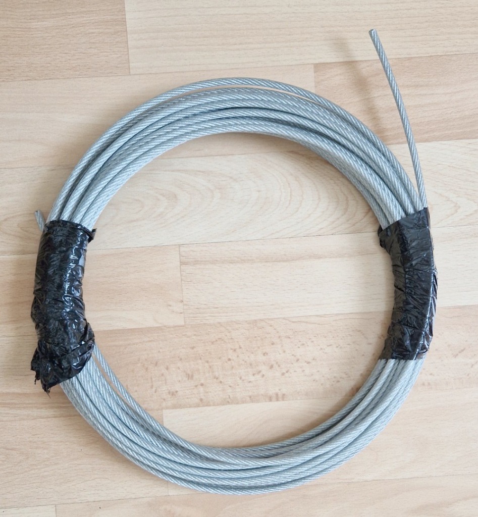 Lina linka stalowa w osłonie PCV ocynkowana fi 5 mm 20m | Kraków | Kup teraz na Allegro Lokalnie