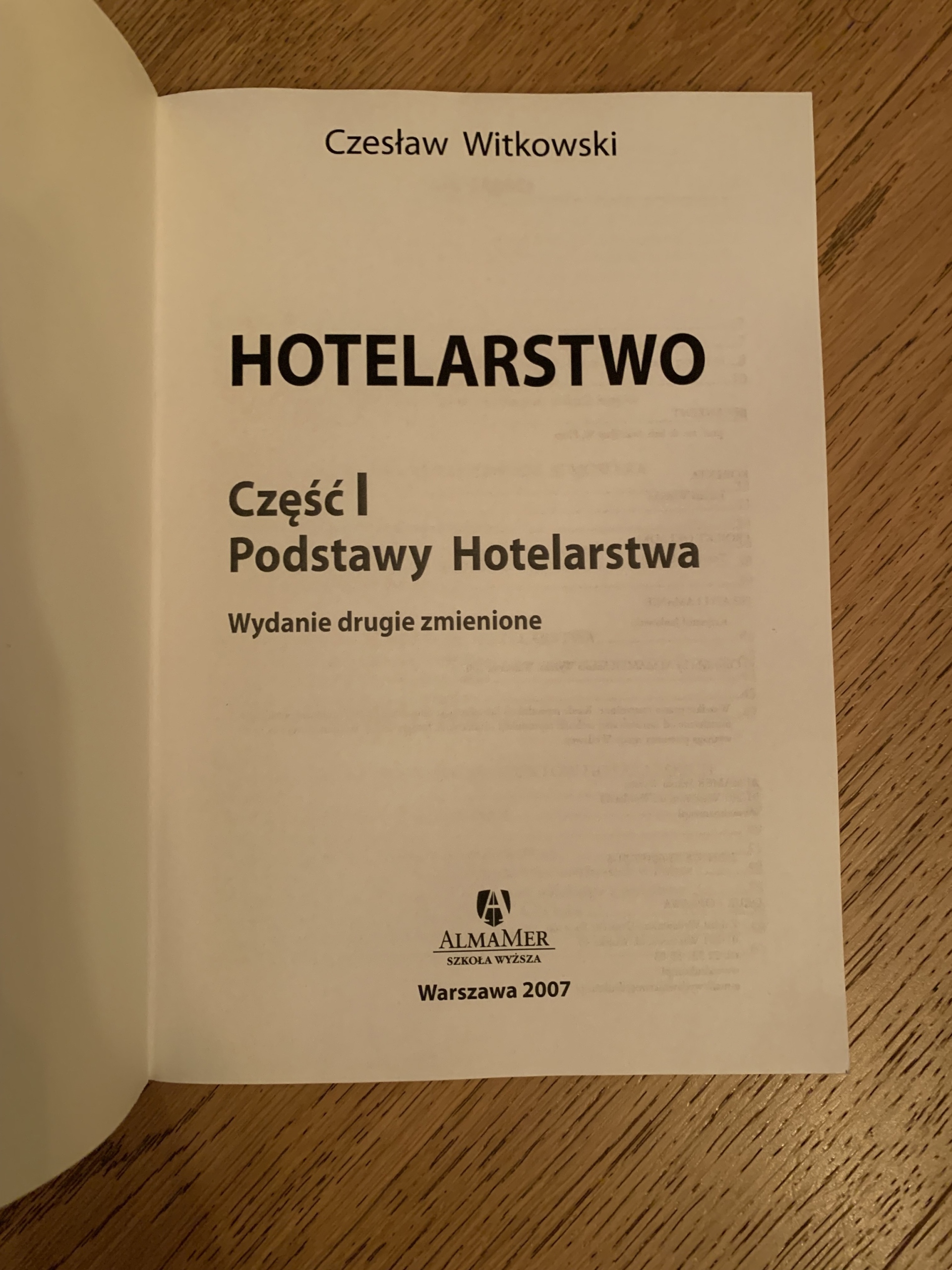 Hotelarstwo. Część I Podstawy Hotelarstwa | Warszawa | Kup teraz na Allegro Lokalnie