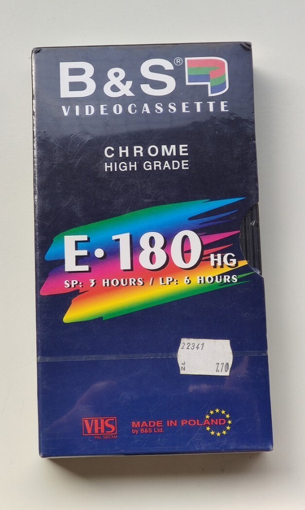 NOWA VHS B&S E180 taśma kaseta wideo video E180 | Łódź | Ogłoszenie na ...