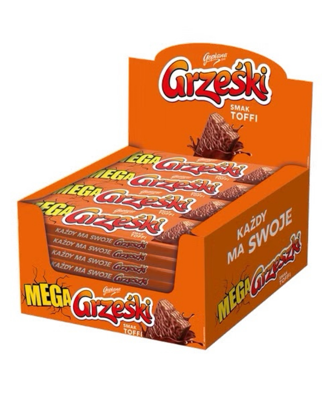 Grześki Mega Toffi Wafel przekładany kremem o smaku toffi | Zelów | Kup ...