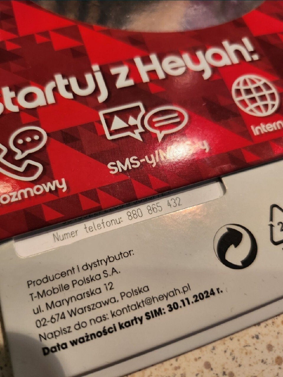 Złoty numer Heyah 8808 65432 | Zgorzała | Kup teraz na Allegro Lokalnie