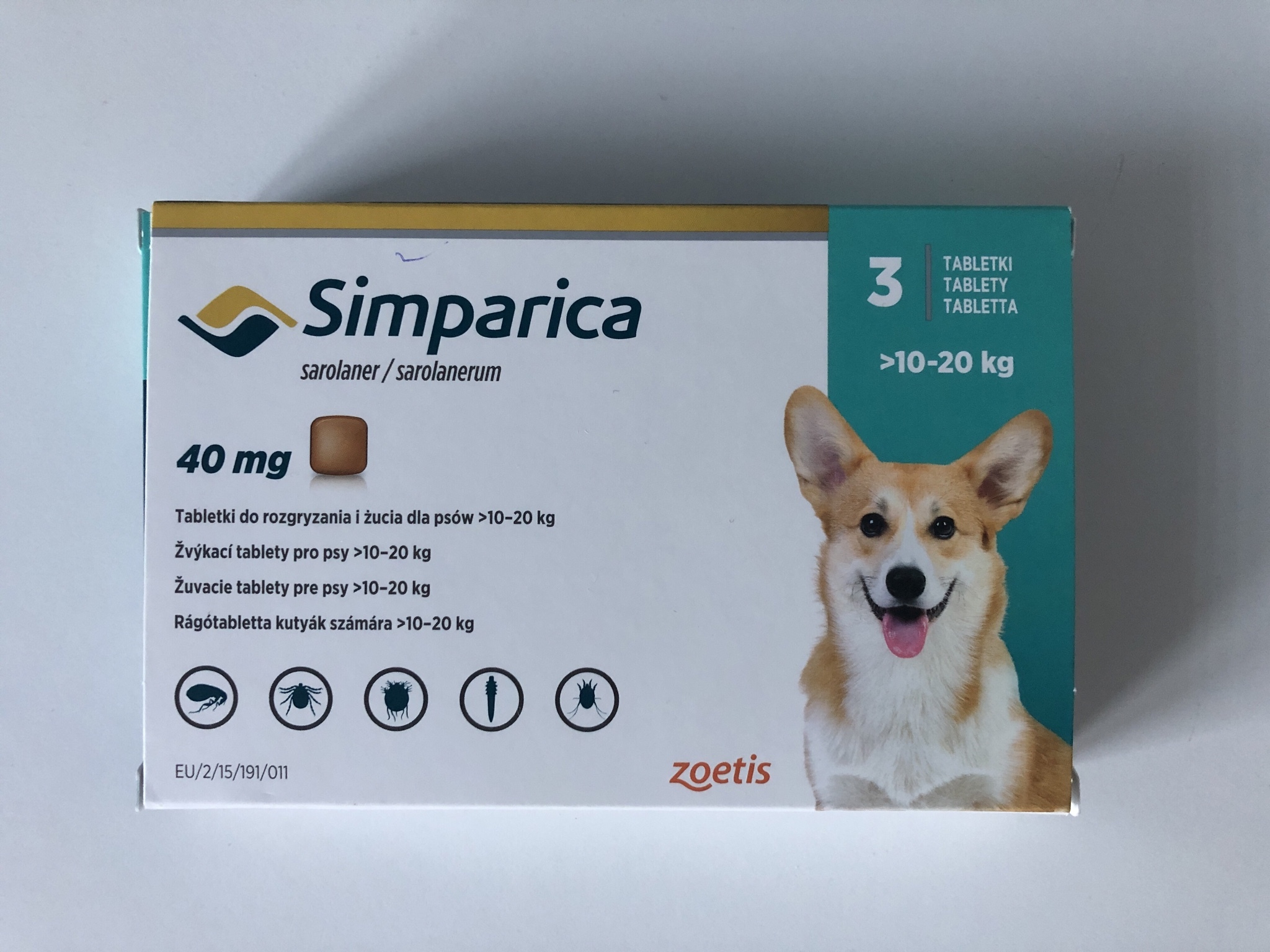 Tabletki Simparica >10-20 kg, 40 mg. | Dąbrowa Tarnowska | Kup teraz na ...