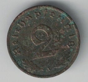 Niemcy III Rzesza 2 reichsfenigi 1937 Znak A | Szczecin | Kup teraz na ...