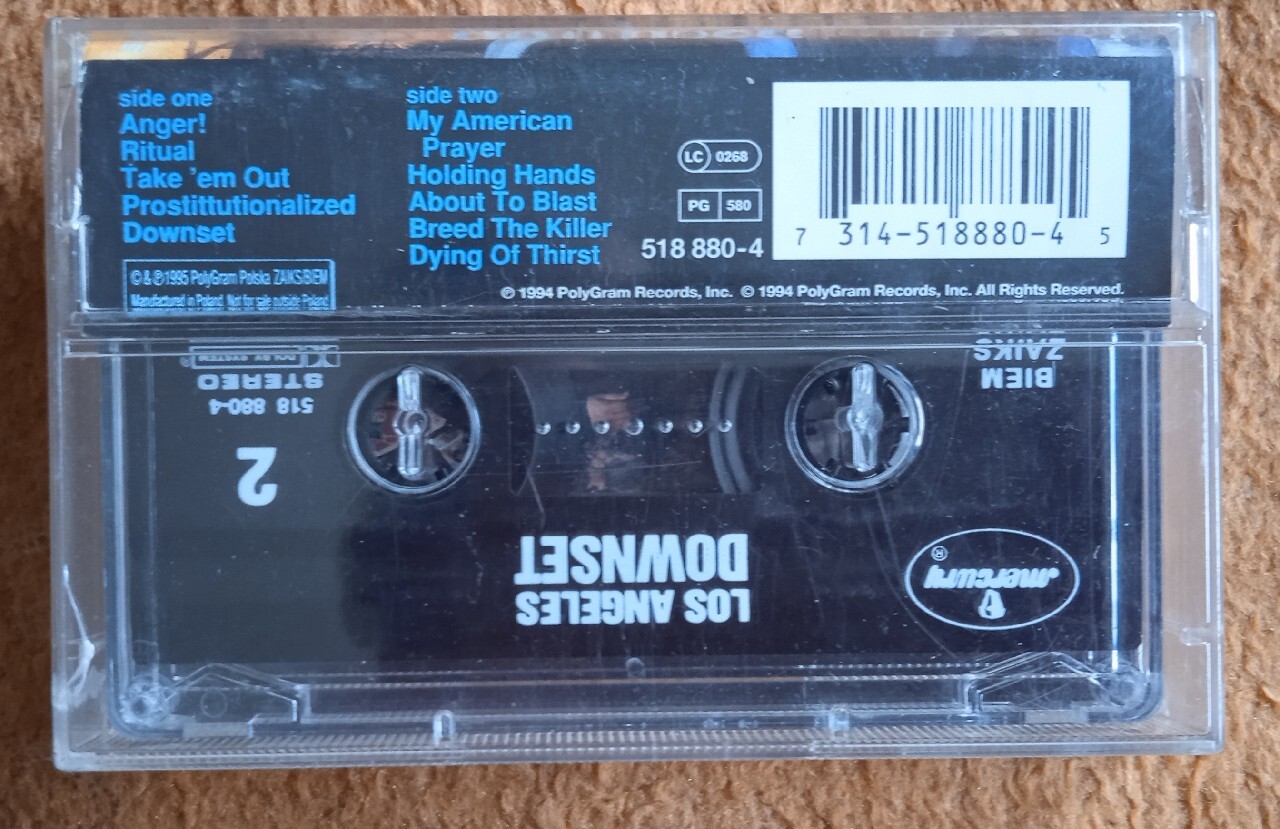 DOWNSET. downset. / Kaseta MERCURY 1995 hardcore | Łódź | Licytacja na Allegro Lokalnie