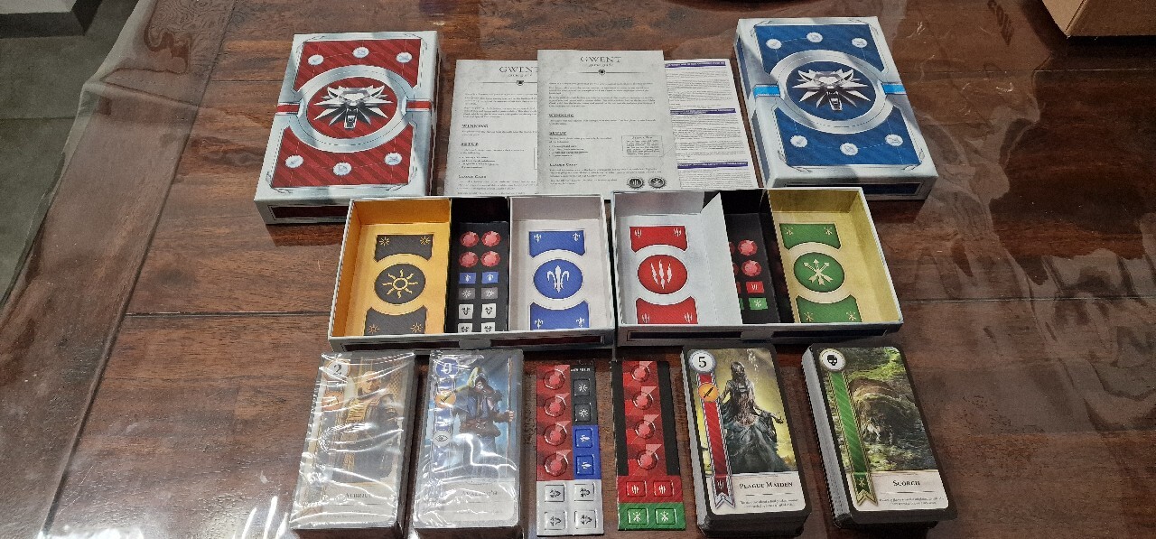 Wiedzmin karty gwint. Karty do gwinta. 4 talie. Jak nowe. Folia. Unikat ...