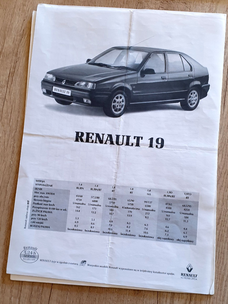 Prospekt Renault 19 z 1995 | Gdańsk | Kup teraz na Allegro Lokalnie