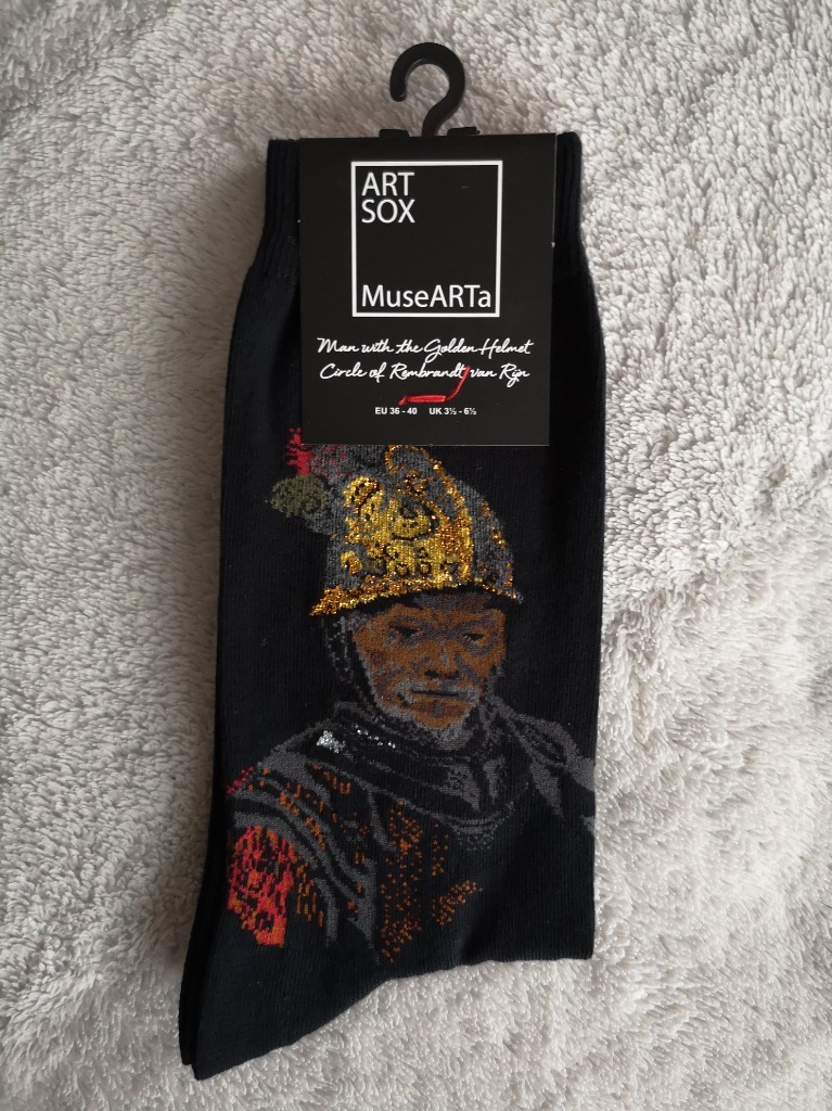 Skarpety Musearta 36 40 Remt van Rijn Mężczyzna w złotym hełmie | Warszawa | Kup teraz na ...