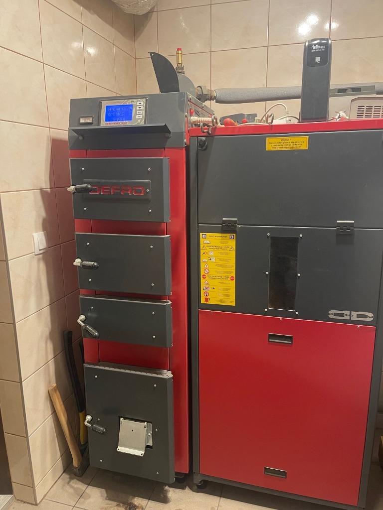 Piec Defro na pellet i drewno z 2014 roku 15 KW | Wolbórz | Kup teraz ...