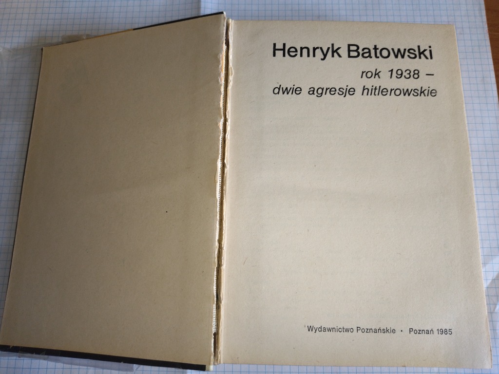 Henryk Batowski,Rok 1938-dwie agresje hitlerowskie | Zawiercie | Kup ...