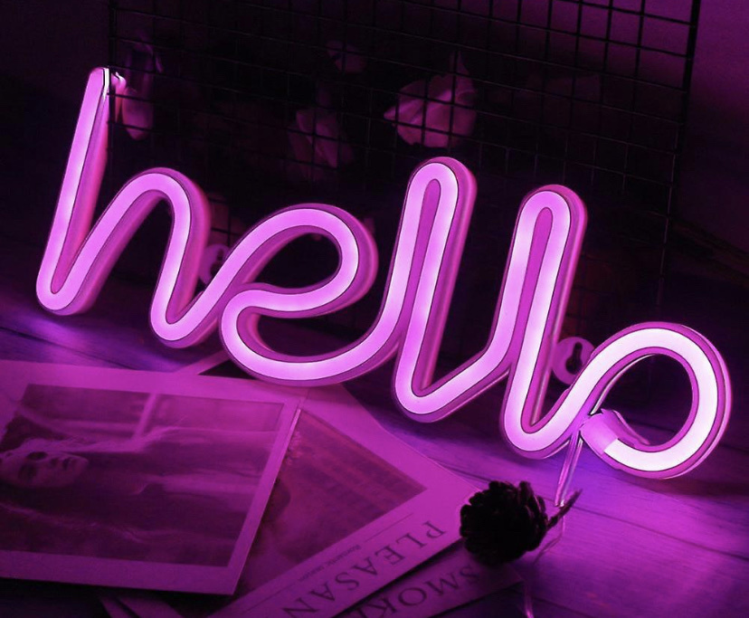 Neon napis Hello | Kraków | Kup teraz na Allegro Lokalnie