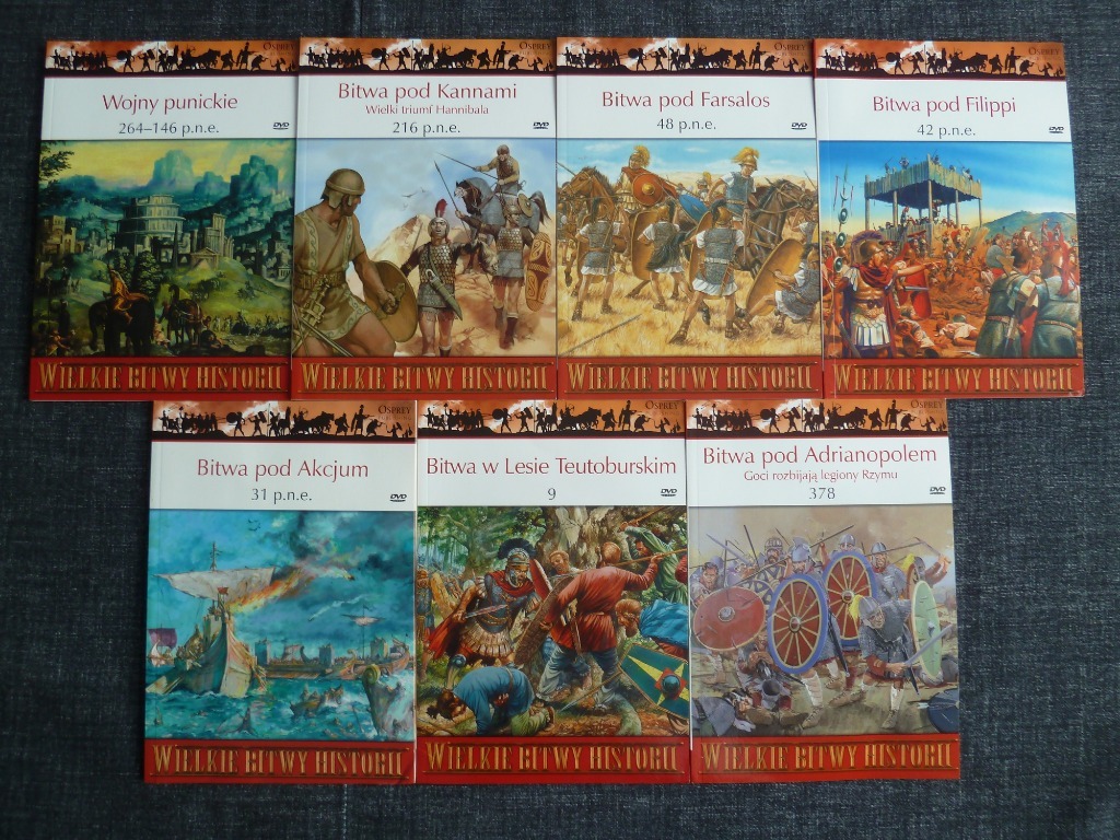 Woj.punickie, Kanny, Farsalos, Filippi, Akcjum, Las Teutoburski ...