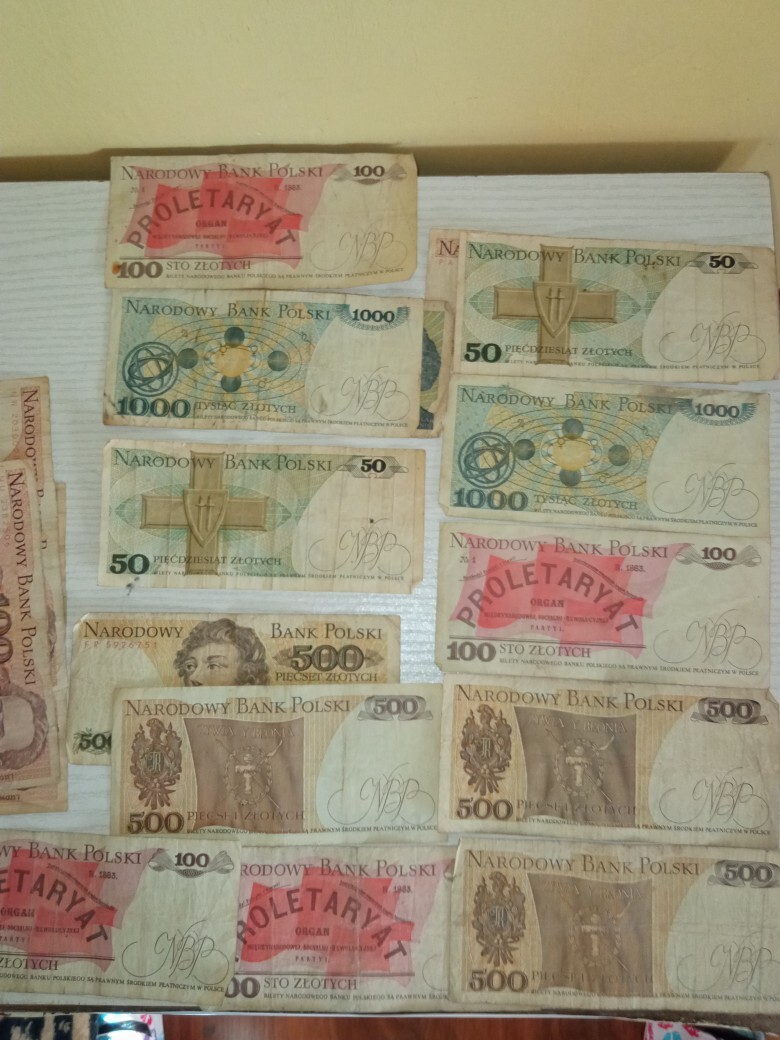 Stare Banknoty PL. 100zł 500zl 1000zł 50zł 17szt | Rzuchów | Kup teraz ...