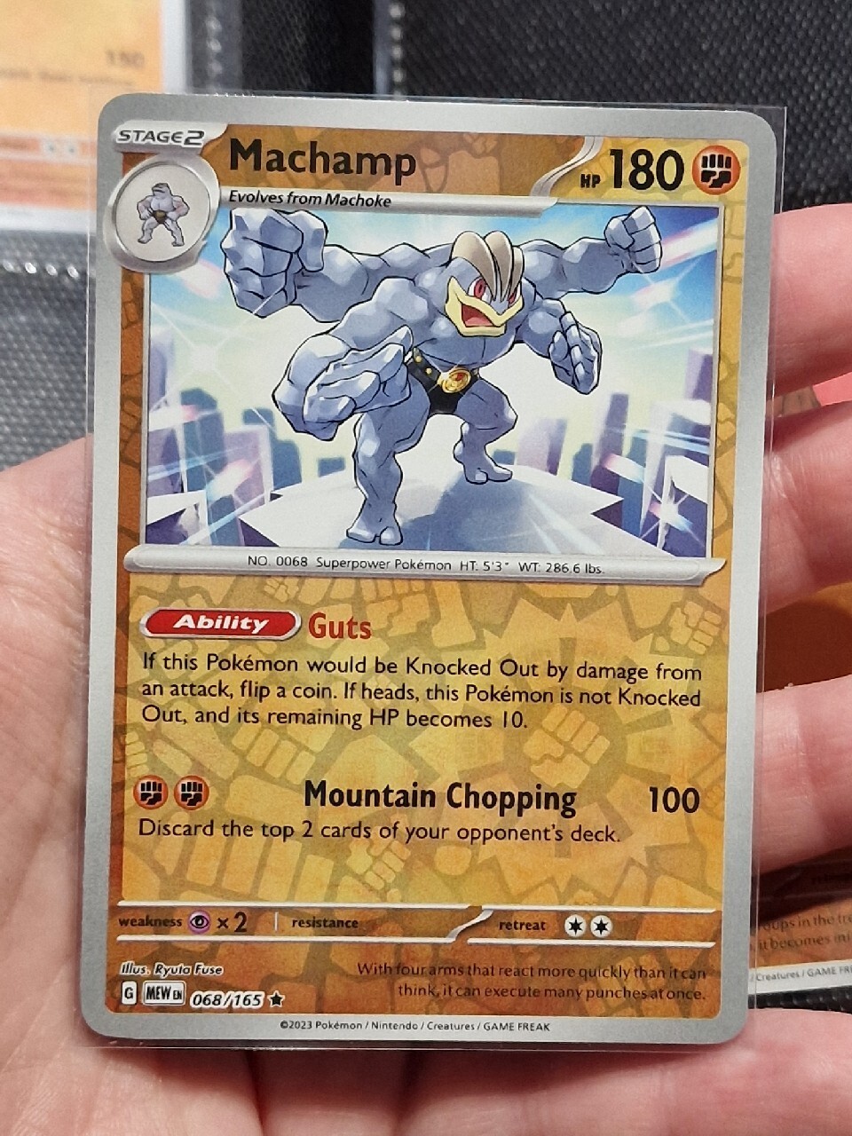 Karta Pokemon Machamp (068 MEW) Reverse Holo 151 | Gdańsk | Kup teraz ...