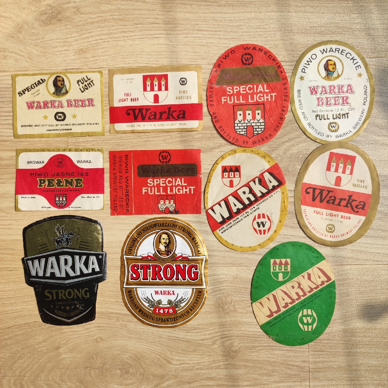 Etykiety po piwie browar Warka | Gdynia | Kup teraz na Allegro Lokalnie