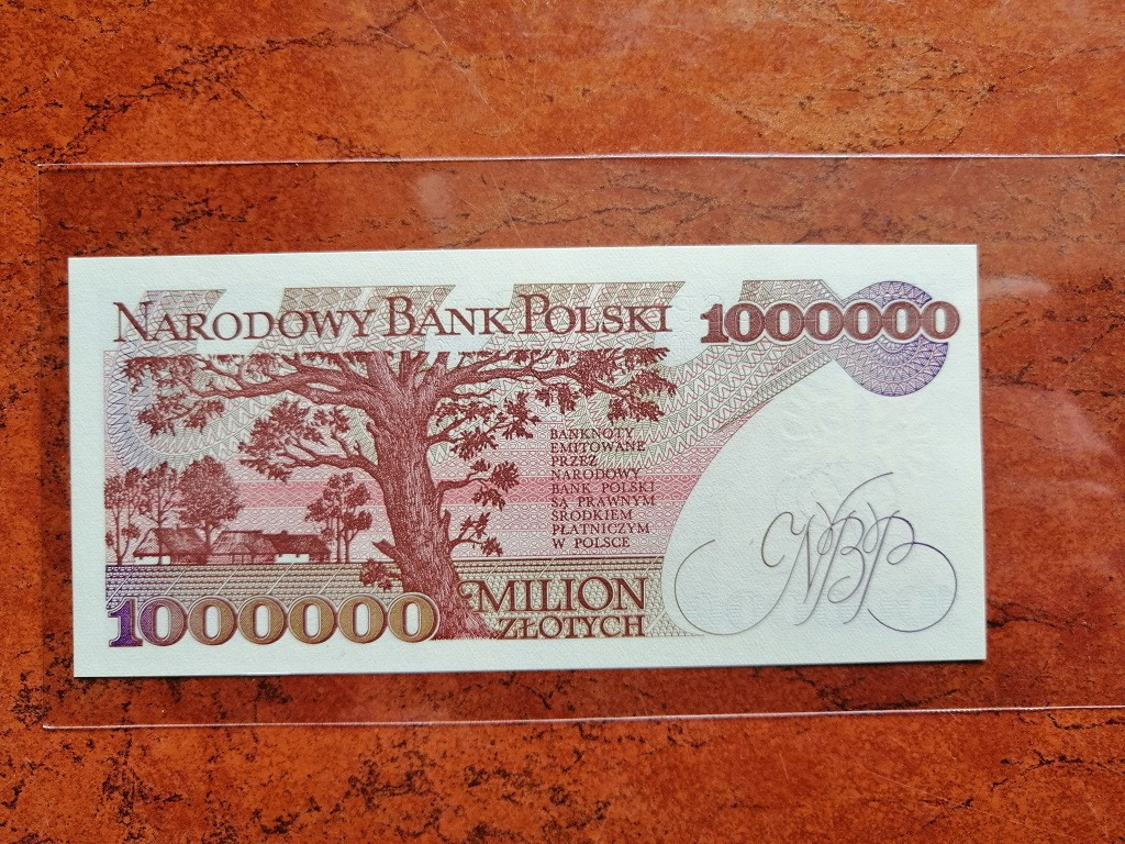 Banknot 1000000 zł 1991 seria E stan UNC/1 | Samborsko | Kup teraz na ...