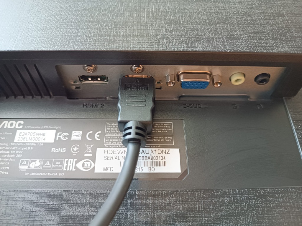 Monitor AOC E2470S WHE , 236LM00014 2x HDMI wejści | Kraków | Kup teraz ...