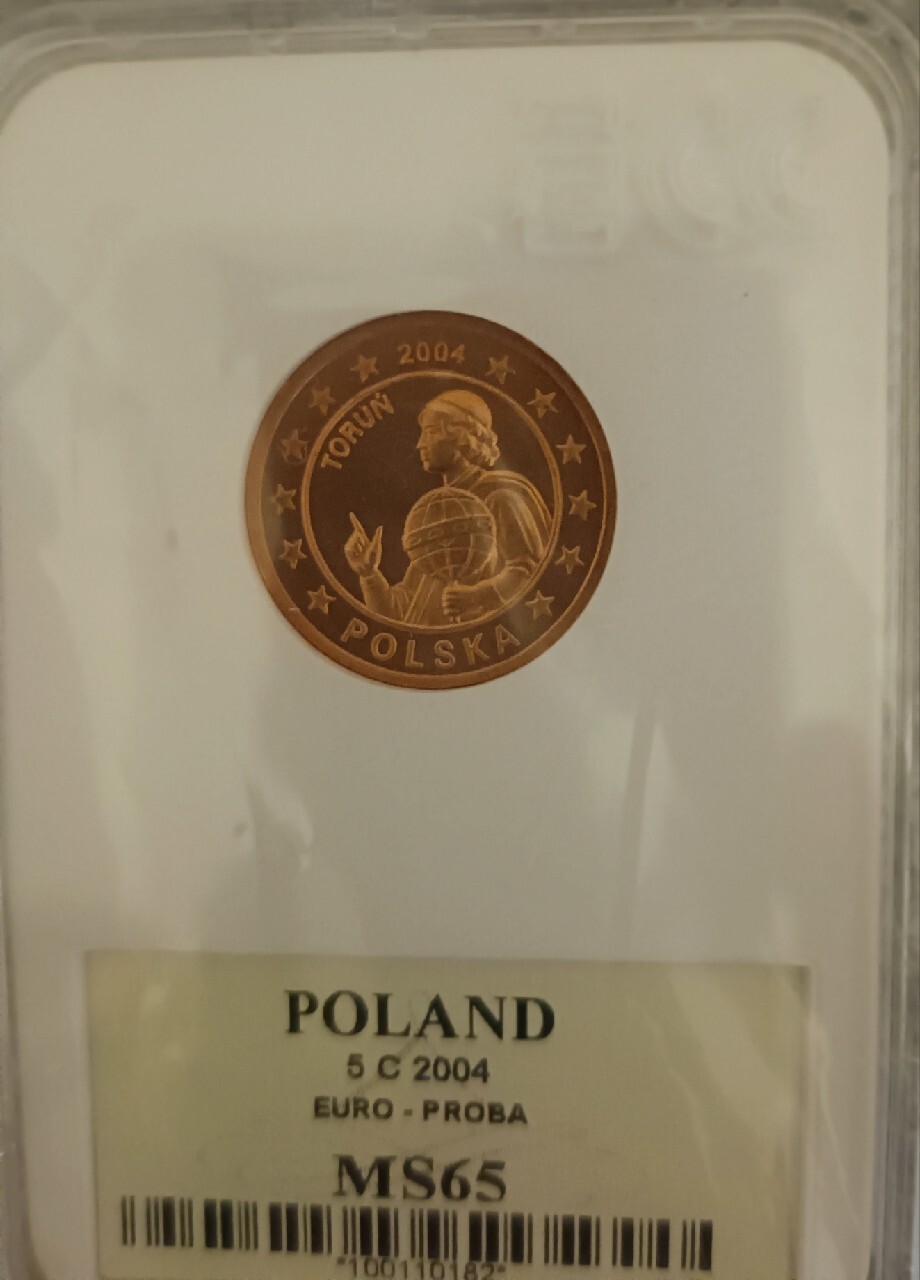Kolekcja polskie euro próba grading ms65 9 monet | Mechelinki ...
