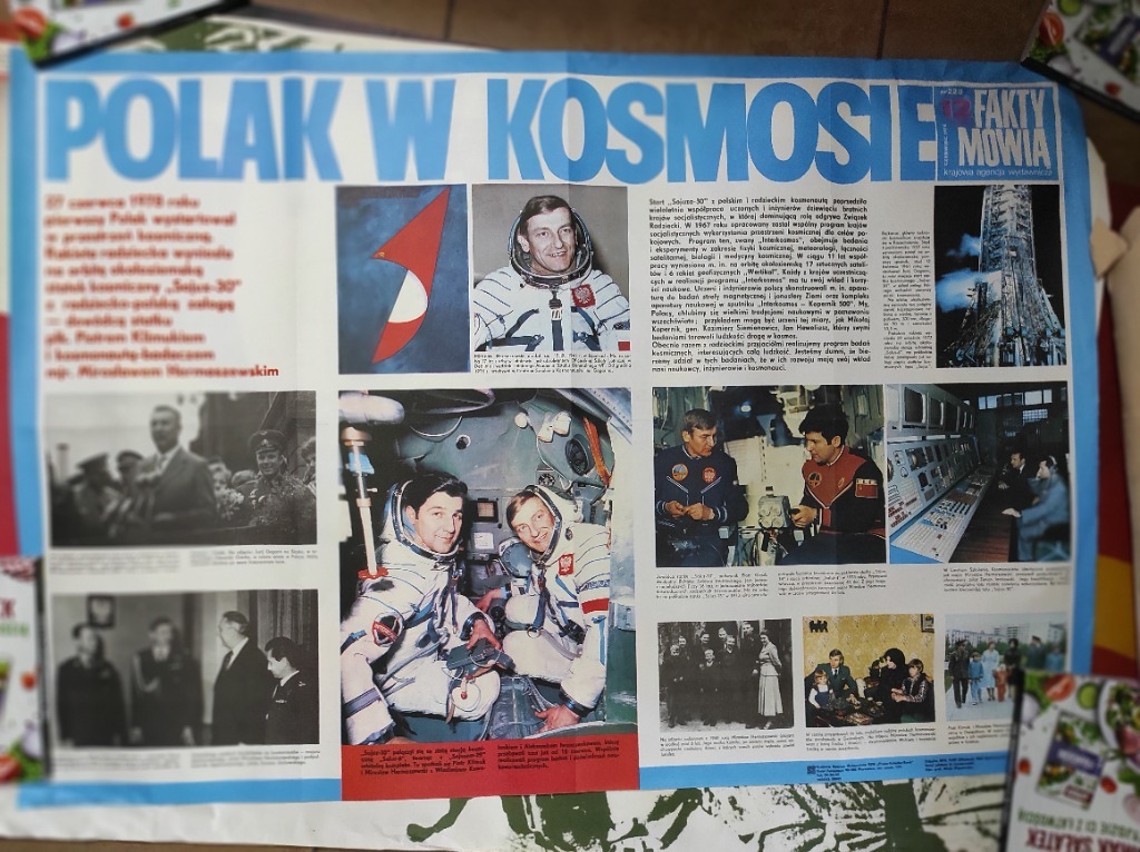 Plakat z PRL - Polak w kosmosie - duży | Łuków | Kup teraz na Allegro Lokalnie